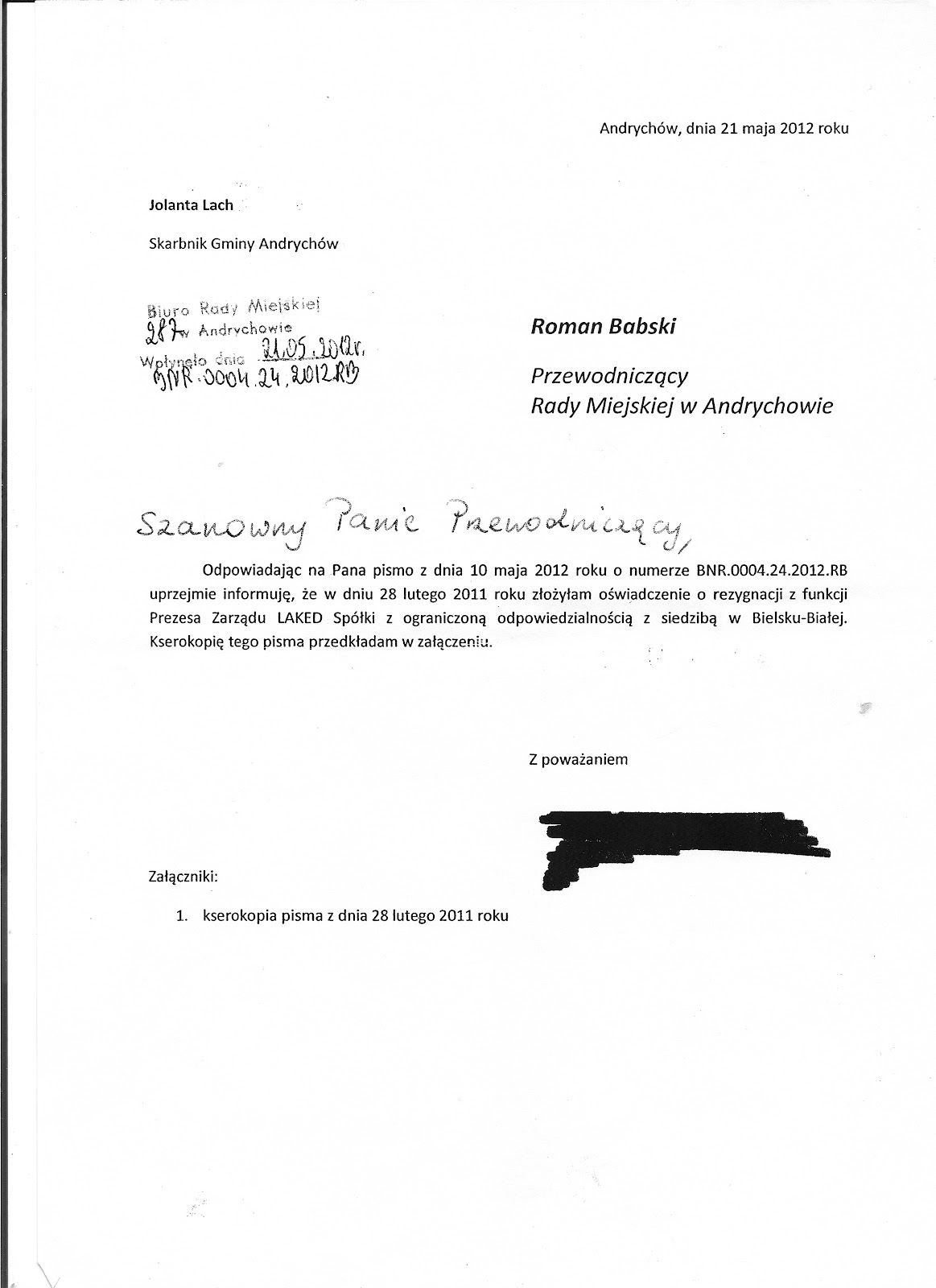 Razem dla Andrychowa!: Romanie, nic się nie stało? Jeszcze o Pani skarbnik