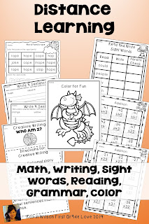 First Grade Love: 15 Days of Distance Learning!!