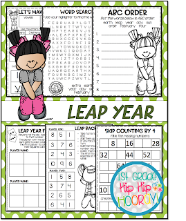 1st Grade Hip Hip Hooray!: Leap Year! February 29th!