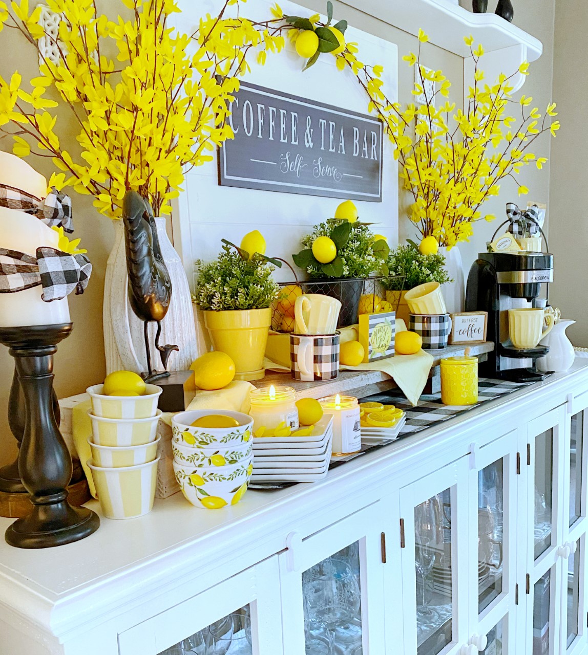 Dining Delight: Coffee and Tea Bar with Lemon Decor