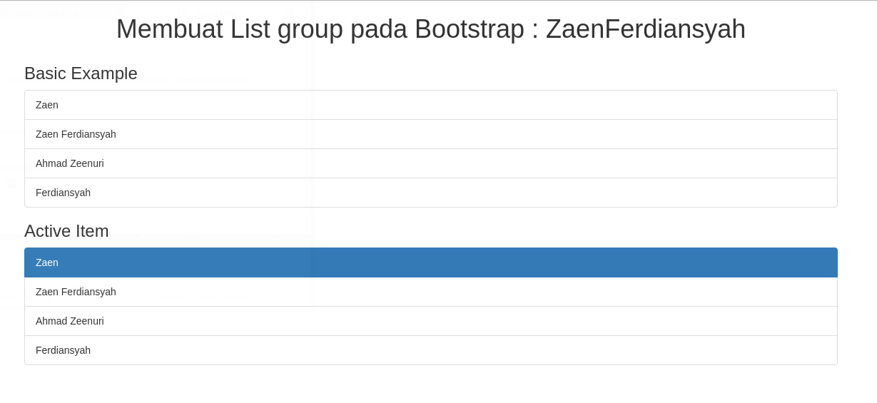 Cara Membuat List Group pada Bootstrap