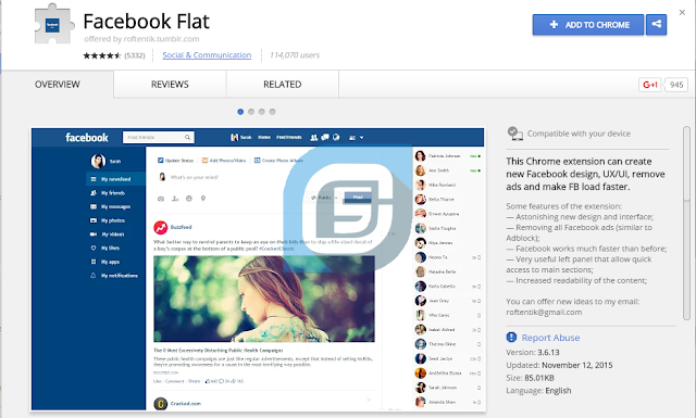 Cara Membuat Tampilan Facebook Menjadi Flat Design - Situsit