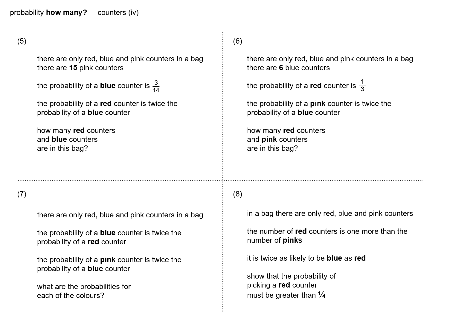 MEDIAN Don Steward mathematics teaching: probability and counters