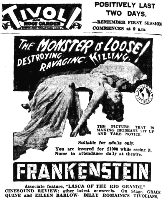 Frankensteinia: The Frankenstein Blog: Frankenstein in Brisbane, Part 5 ...