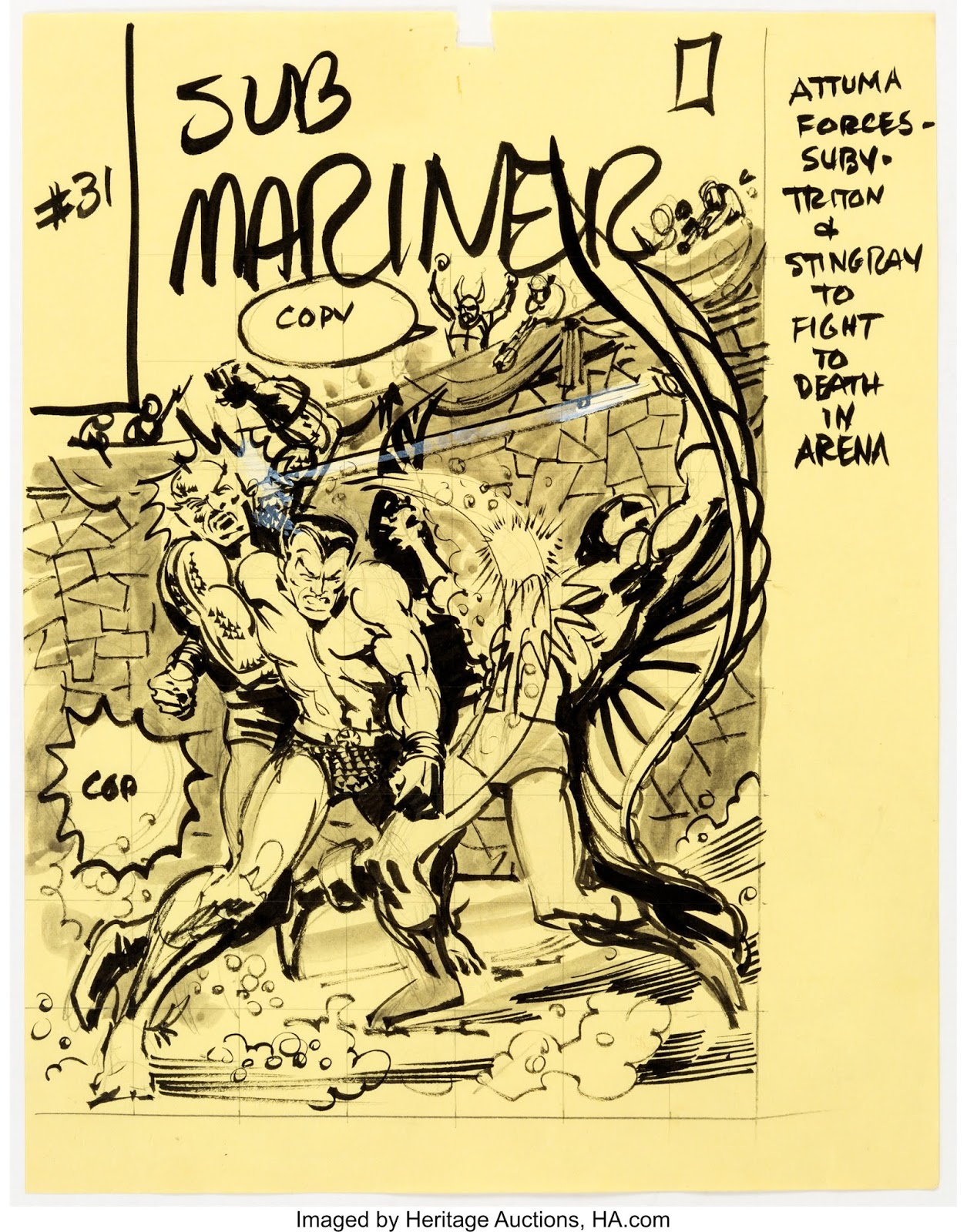 Pop Culture Safari!: Comic Art: Marie Severin Sub-Mariner #31 Cover ...