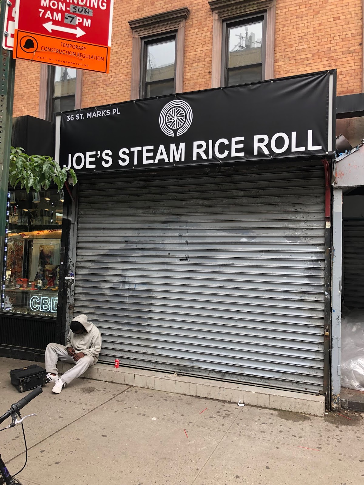 EV Grieve: Joe’s Steam Rice Roll puts up the signage on St. Mark's Place