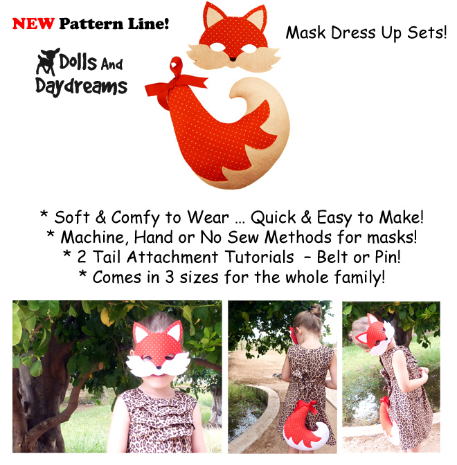 * Dolls And Daydreams - Doll And Softie PDF Sewing Patterns: Mask ...