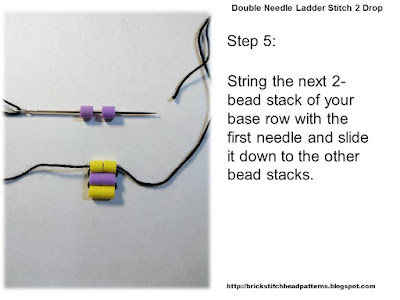 Brick Stitch Bead Patterns Journal: Double Needle Ladder Stitch 2 Drop ...