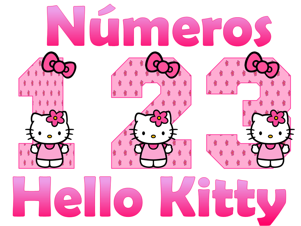 Kits imprimibles gratis : Números de Hello Kitty