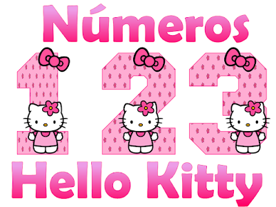 Kits imprimibles gratis : Números de Hello Kitty