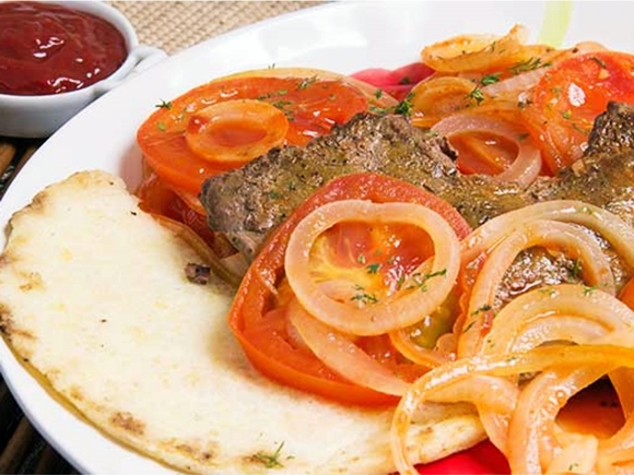 Bistec De Higado Con Arepa Receta | Recetas De Cocina - En La Olla