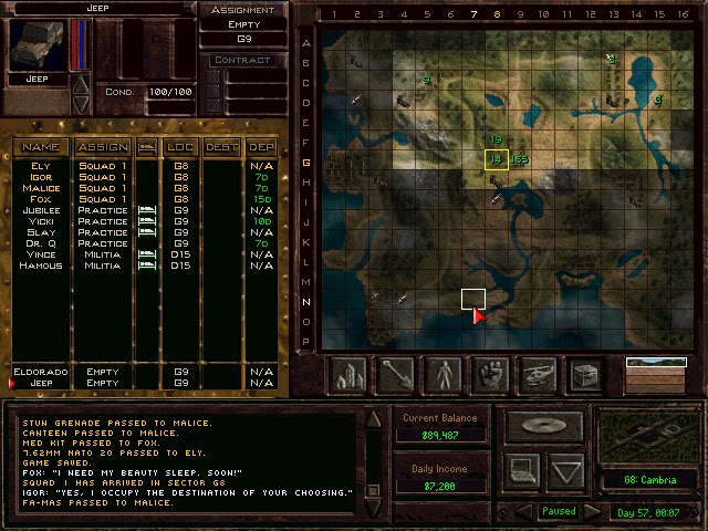 The Best Games Ever: Jagged Alliance 2: Wildfire - Arulco Map Screenshot