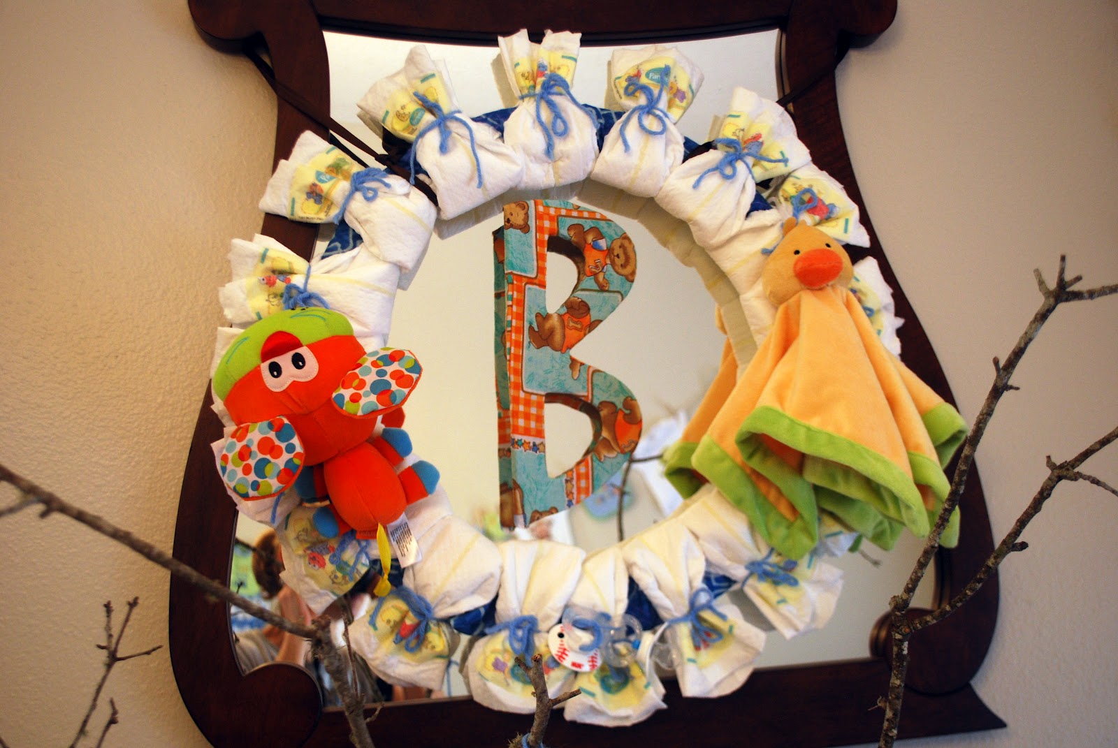 Kara's Korner: Diaper Wreath and Wishing Tree