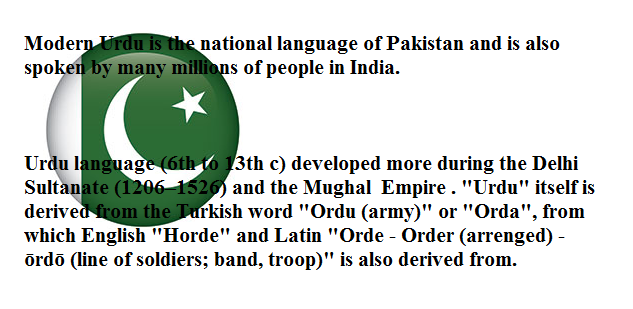 TARİH VE ARKEOLOJİ: Urdu, Chagatai and Turkish