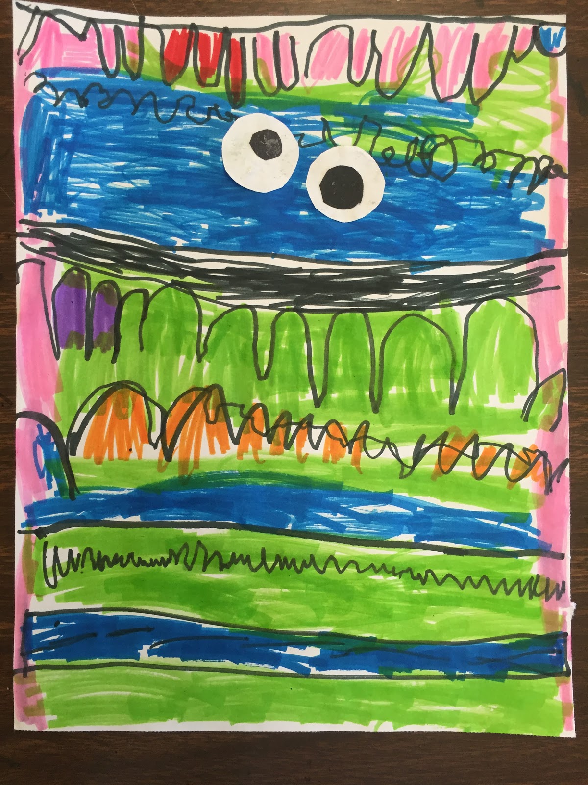 Art with Ms. Thomas: First Grade Line Monsters