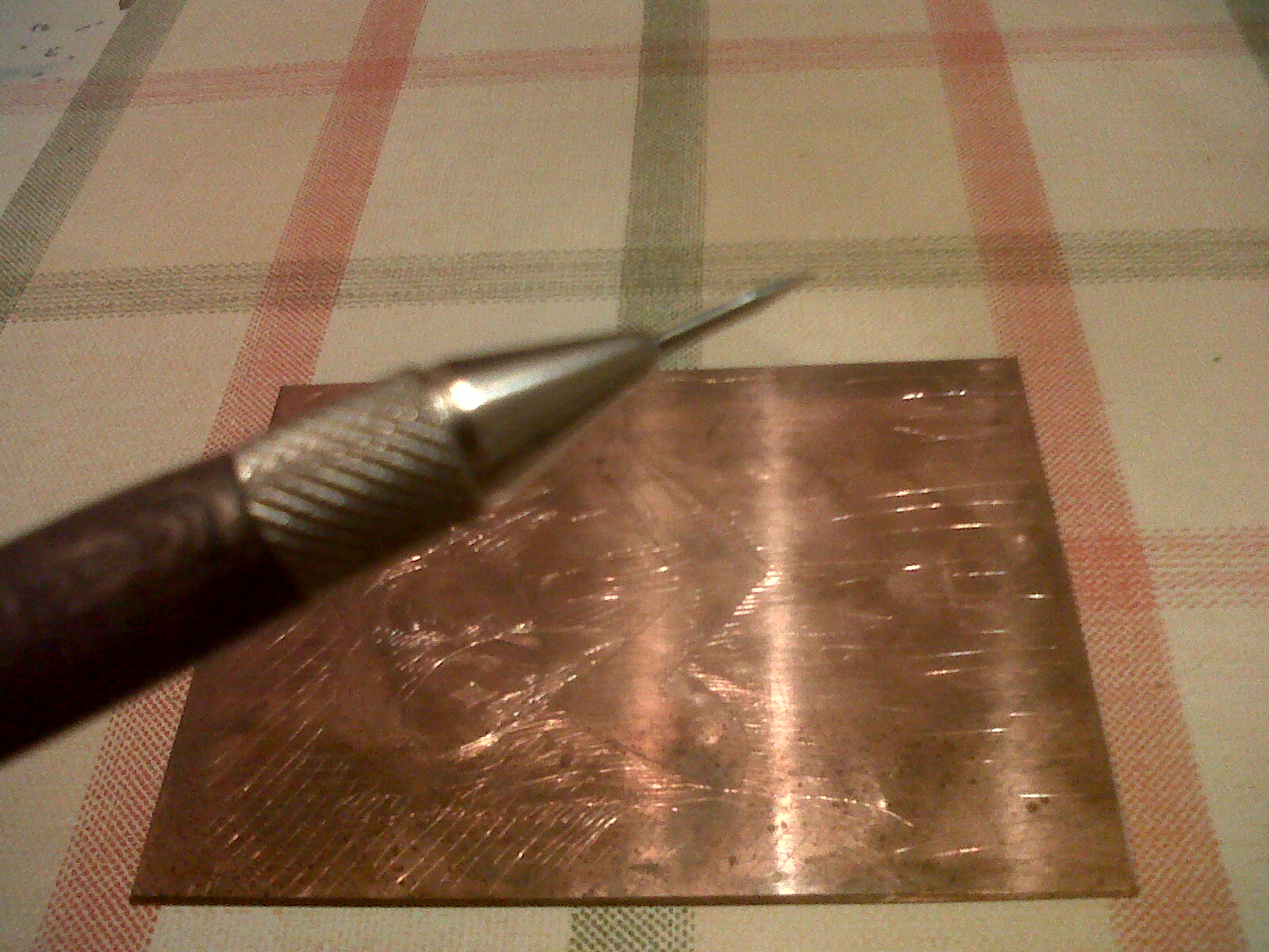 La clave es la inspiración: Grabado punta seca