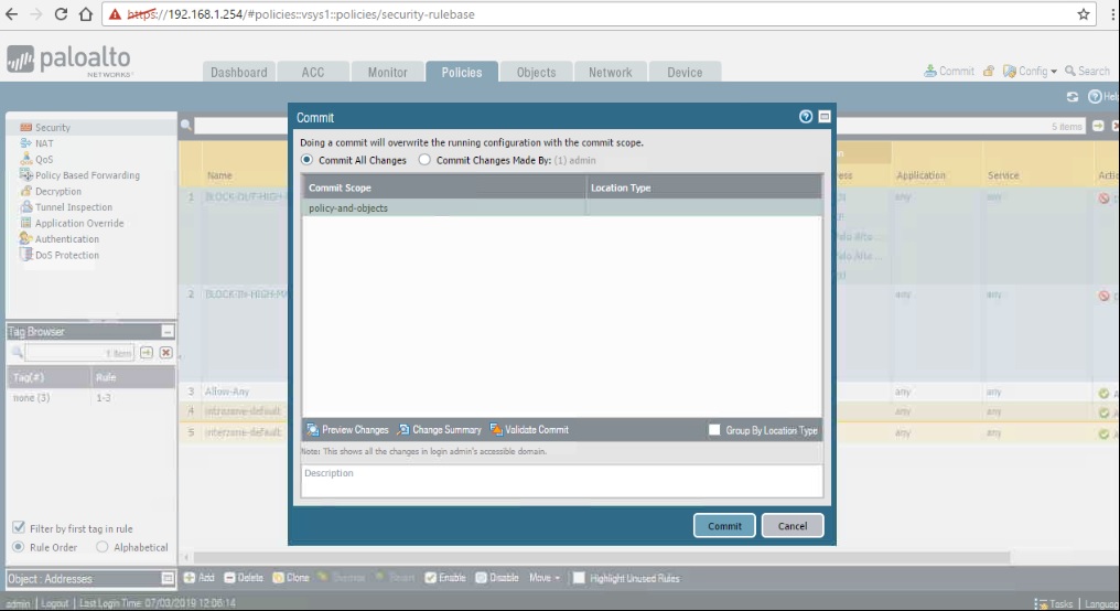 My Cybersecurity Journal: Palo Alto Networks Firewall High Risk and ...