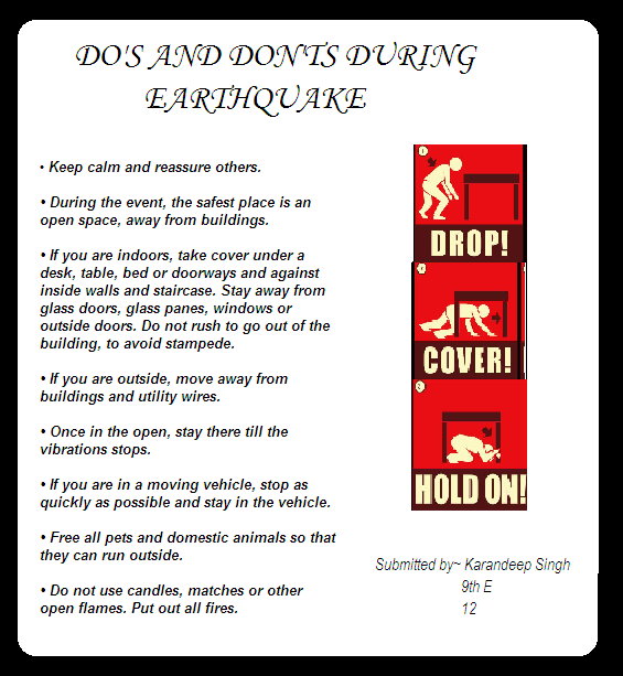 Earthquake 's Pamphlets: Earthquake Pamphlets