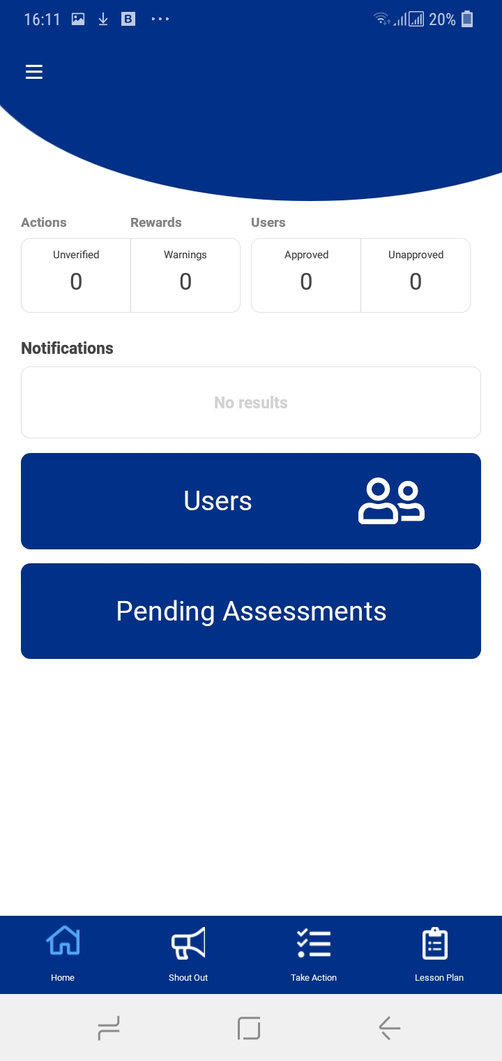 Conducting online assessments with a mobile application