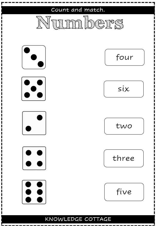 Numbers Worksheet : Free Printable