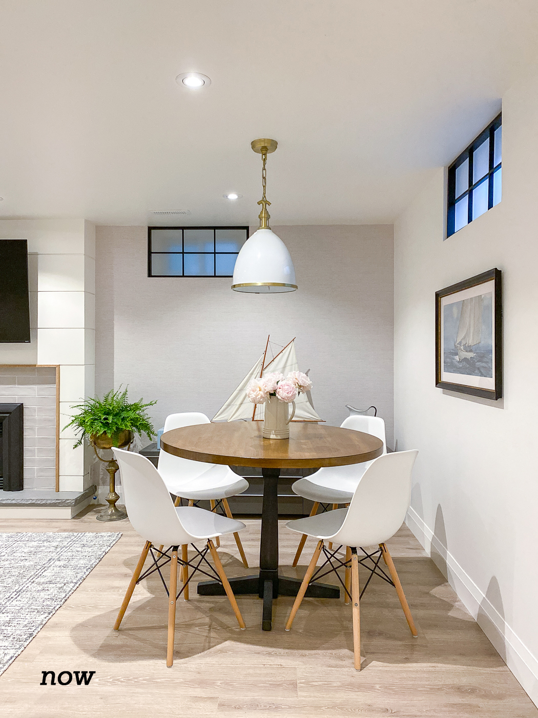 A Bright and Neutral Basement One Year Later - Rambling Renovators