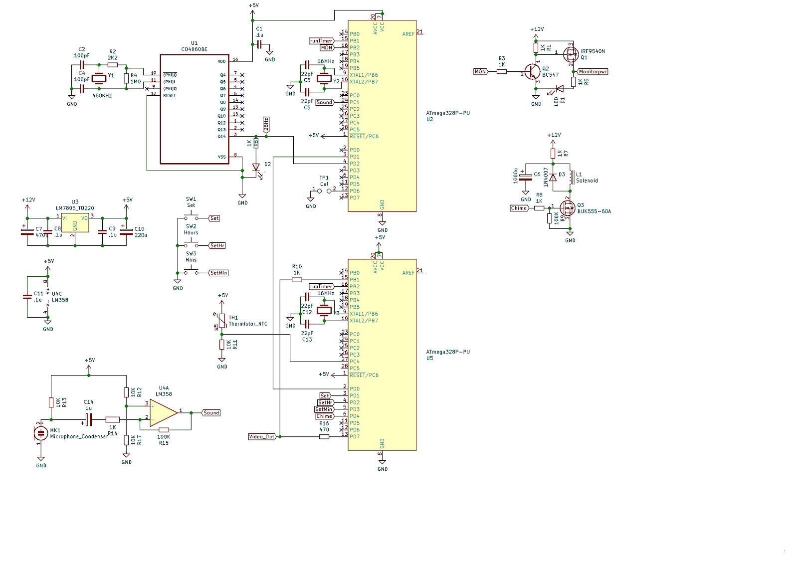 Doz Blog Arduino Tv Clock With Vintage Clock Source Or Another