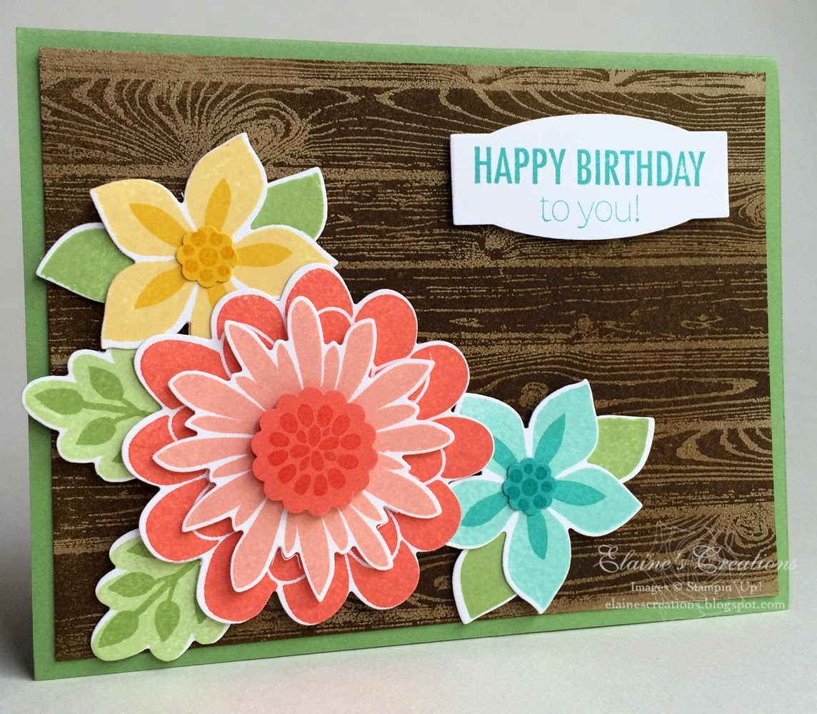 Elaine's Creations: Flower Patch Birthday Card