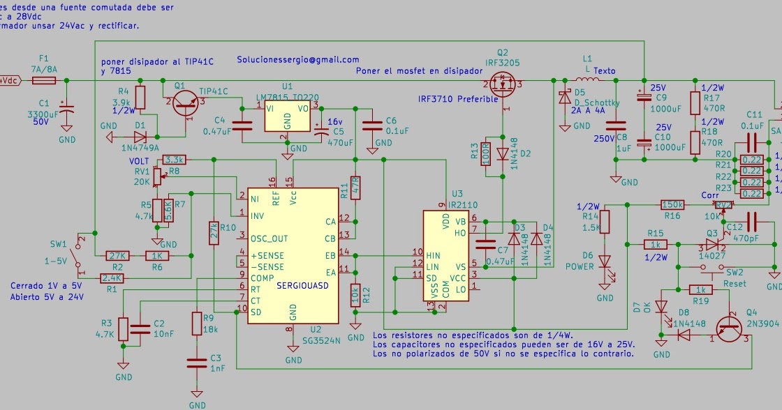 Aprendiendo con Sergiouasd: Fuente Variable PWM 1Vdc A 24Vdc, 5A con ...