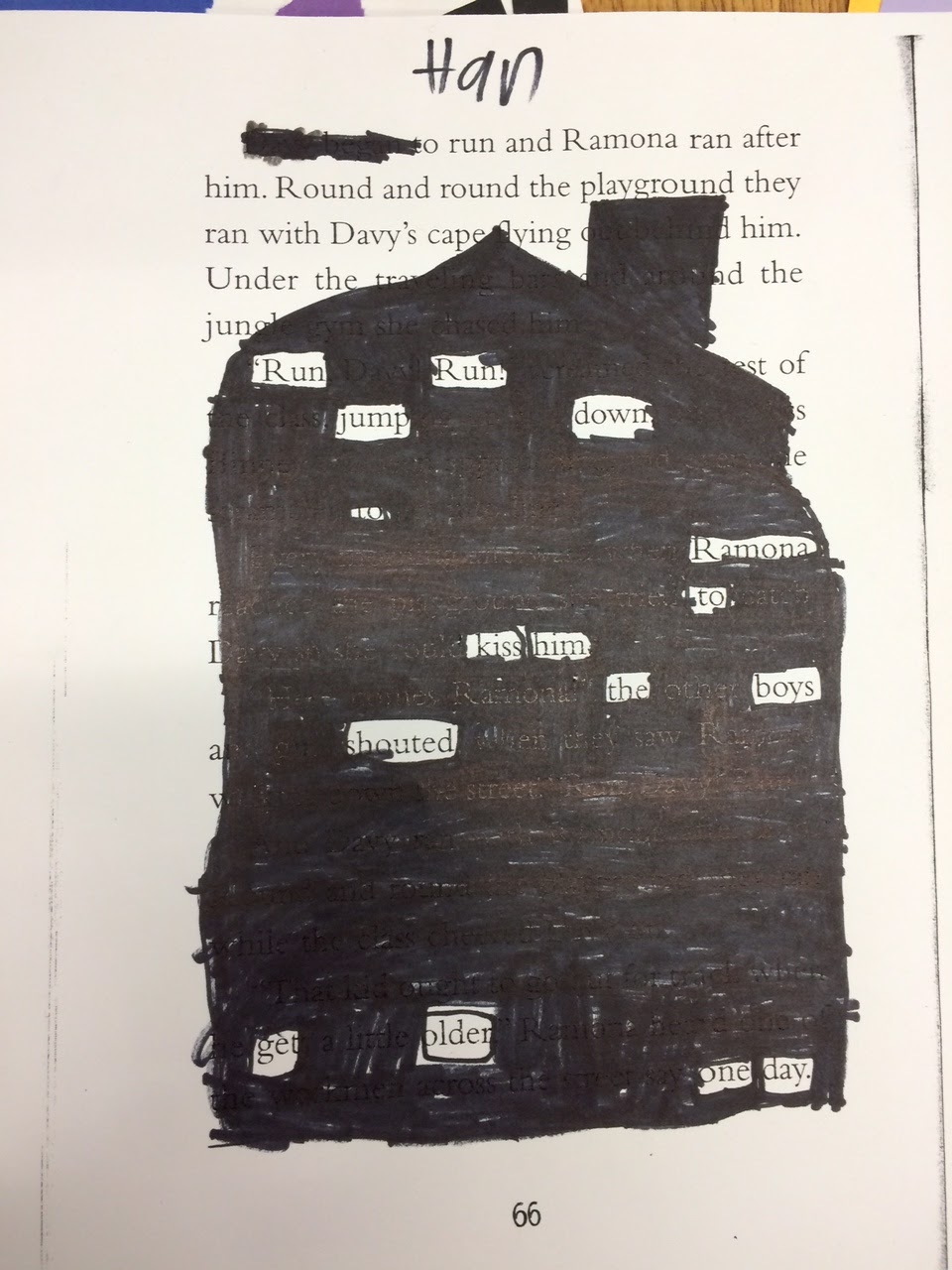 Ms. Spinrod's Class: Blackout Poetry