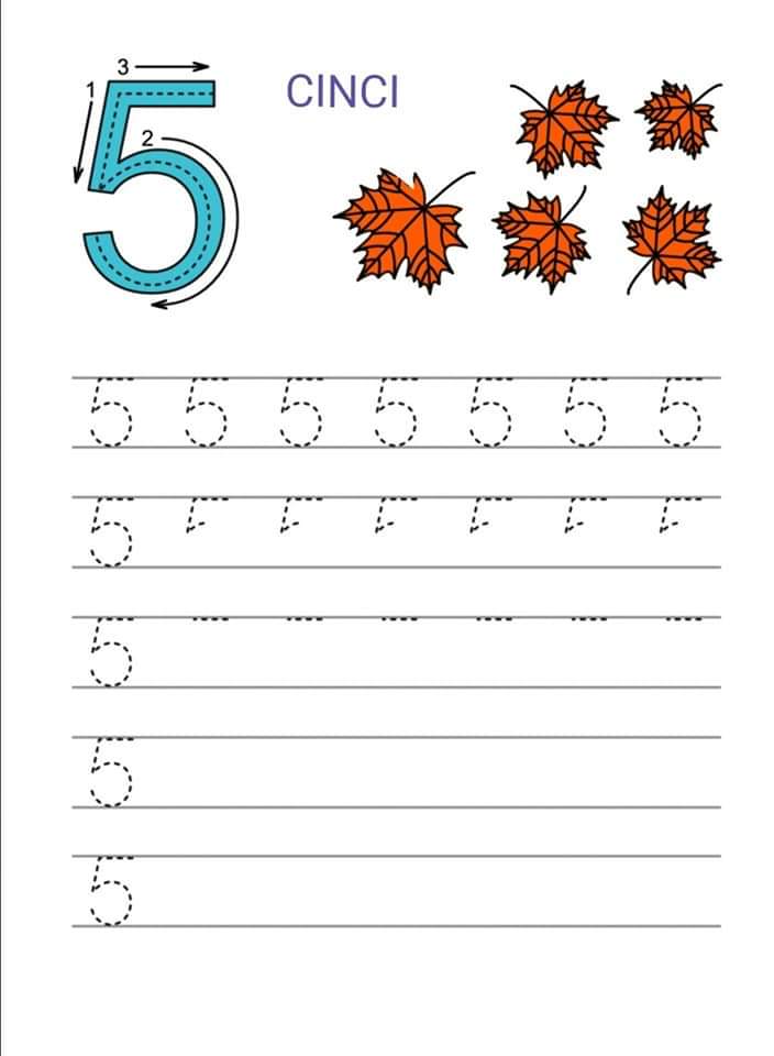 Jocuri pentru copii mari şi mici: Fise de invatat sa scriem cifre