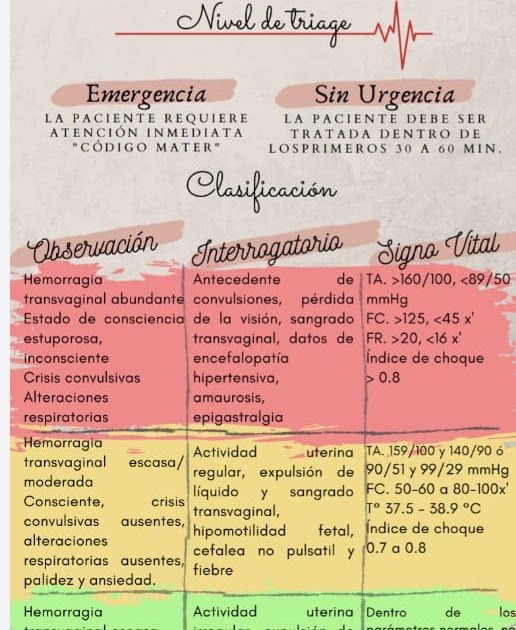 Enfermeros Construyéndose: Obstetricia II : 3. Tarea 9 Triage Obstetrico