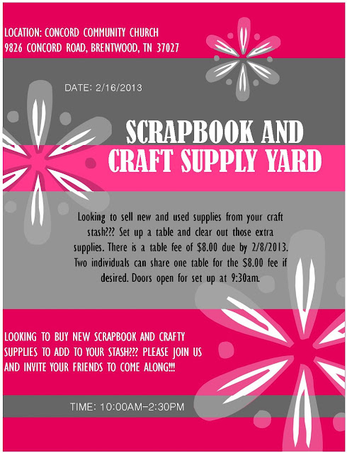 Social Saturday - Nashville Area Craft Yard Sale! - The Scrap Shoppe