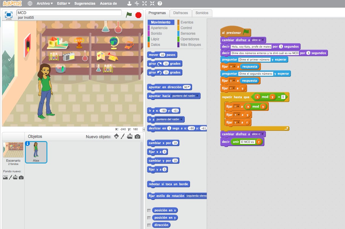 Competencias clave con Scratch: Actividades realizadas durante el ...
