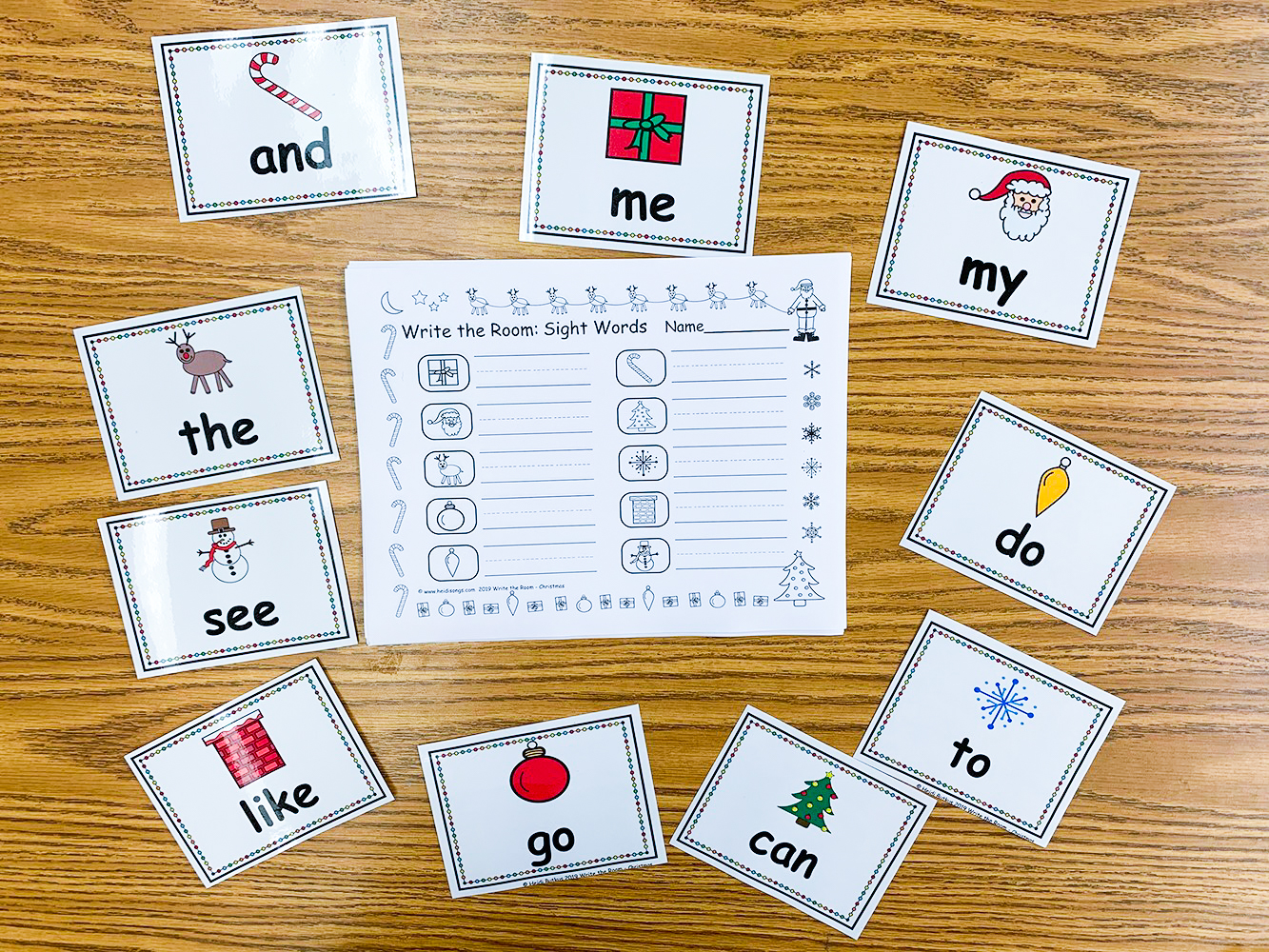 Christmas Count the Room & Write the Room! (EDITABLE!)