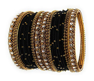 Black stone bangle sets