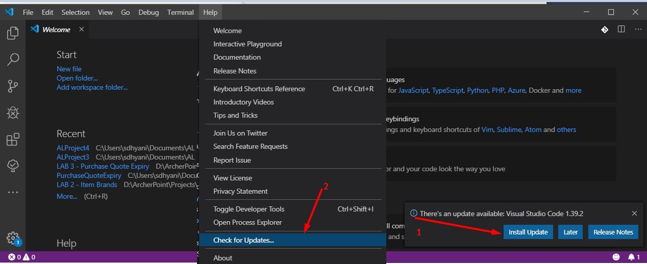 VS Code - Issues with Download Symbol Error.
