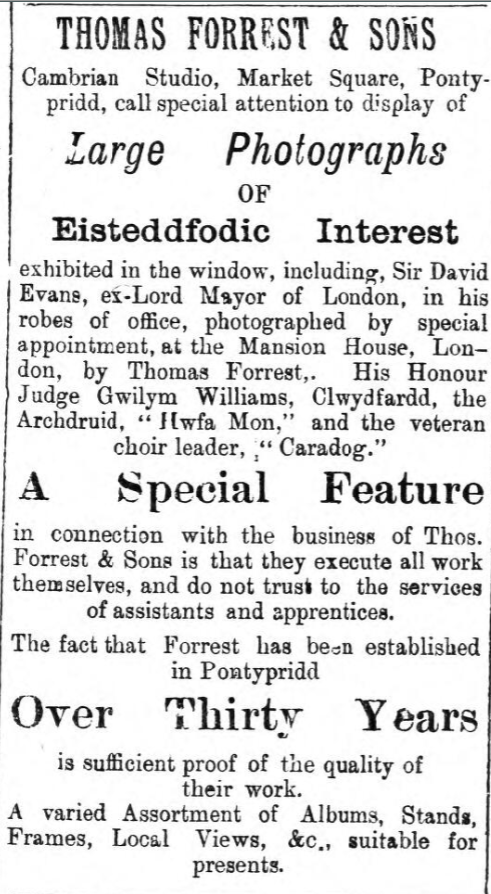 Anthony Rhys: 'Perseverance' the Story of Thomas Forrest, Pontypridd ...