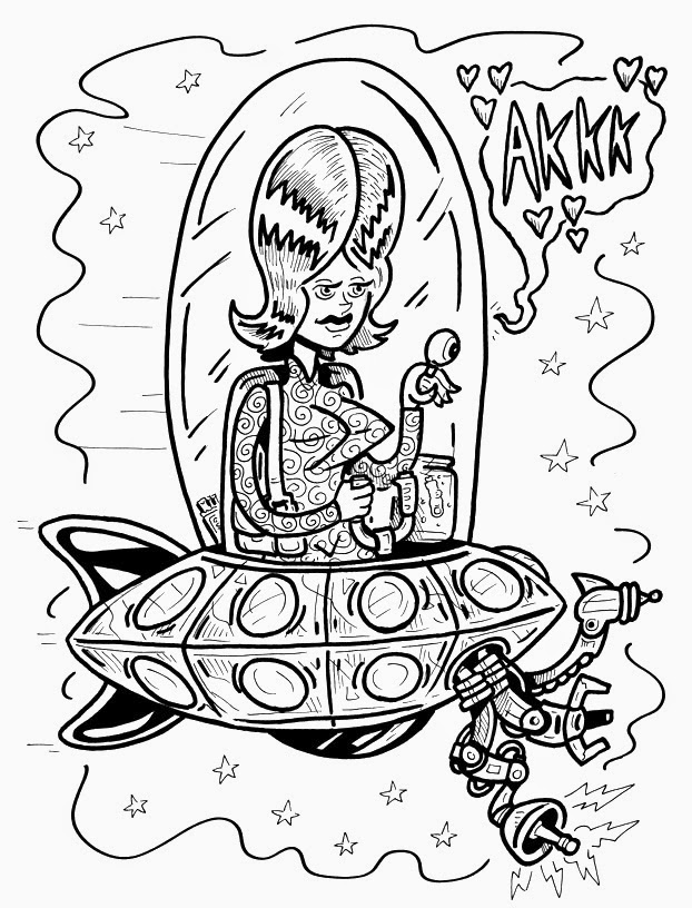 Pretty Weird Art: Daily Sketches: Marvin the Martian vs. Mars Attacks