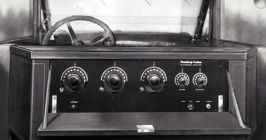 Just A Car Guy: 1925, the first radio installed in a car. A Stromberg ...