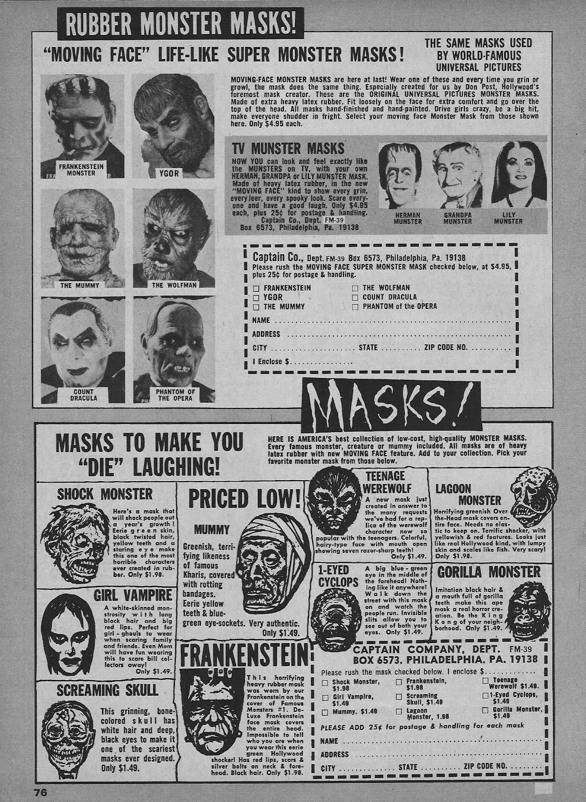 The Masks of Famous Monsters - Issue # 39 | Blood Curdling Blog of ...