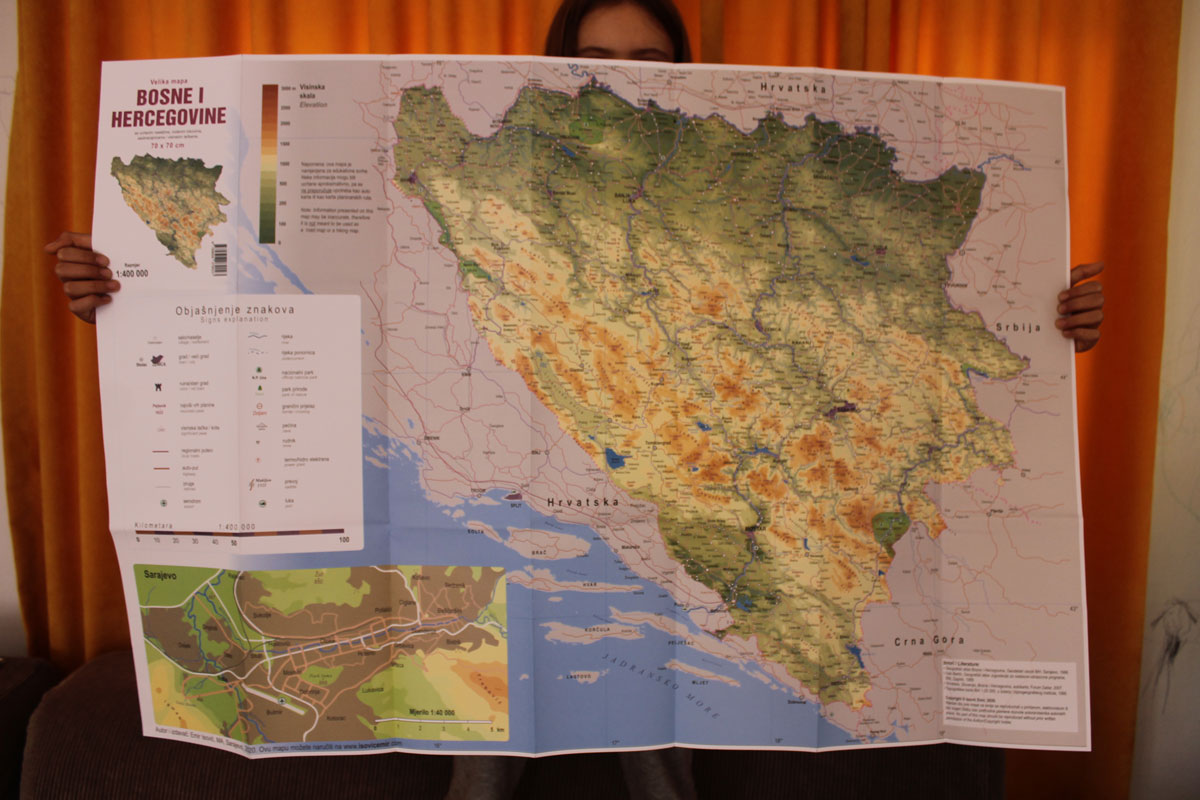 Emir Isovic, MA in infographics: New map! The Gigantic Physical Map of ...