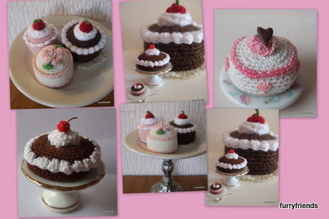 Marianne's Miniverse: Crochet cakes are so much fun.
