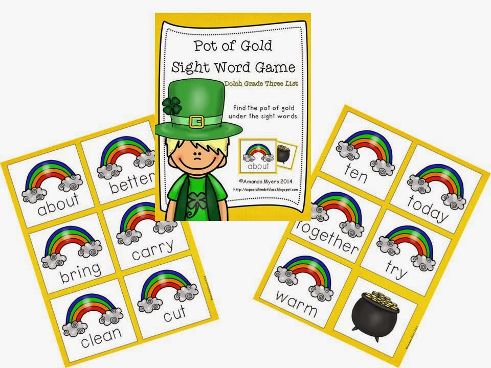 A special kind of class: St. Patrick's Day Sight Words