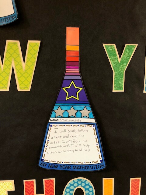 Scaffolded Math and Science: My New Year Matholution Pennant Photos ...