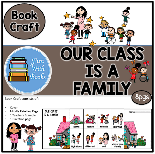 OUR CLASS IS A FAMILY BOOK CRAFT ~ Book Units by Lynn