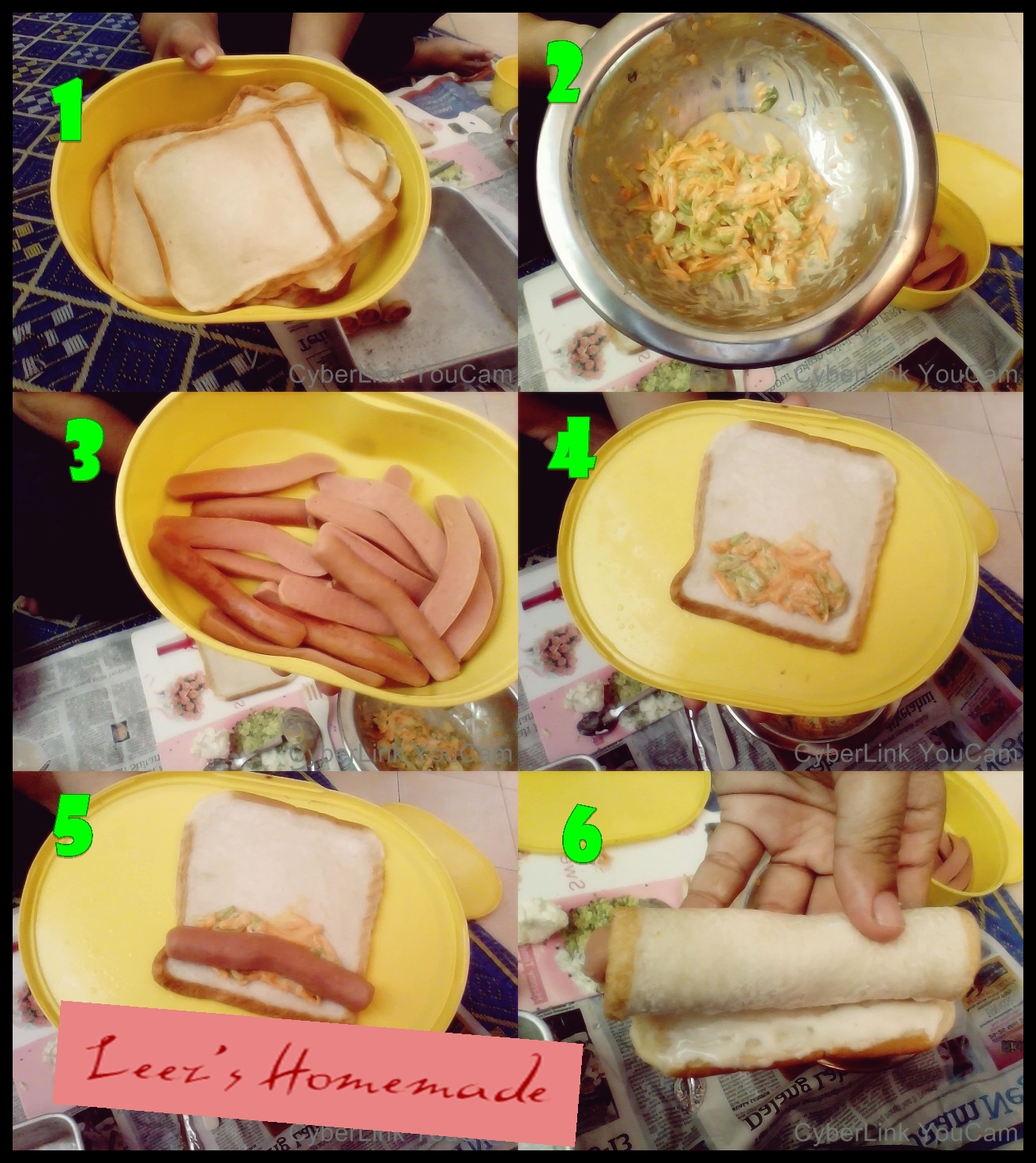 Leez's Homemade Cookies And Cakes: RESEPI - Roti Sosej Versi Leez's ...