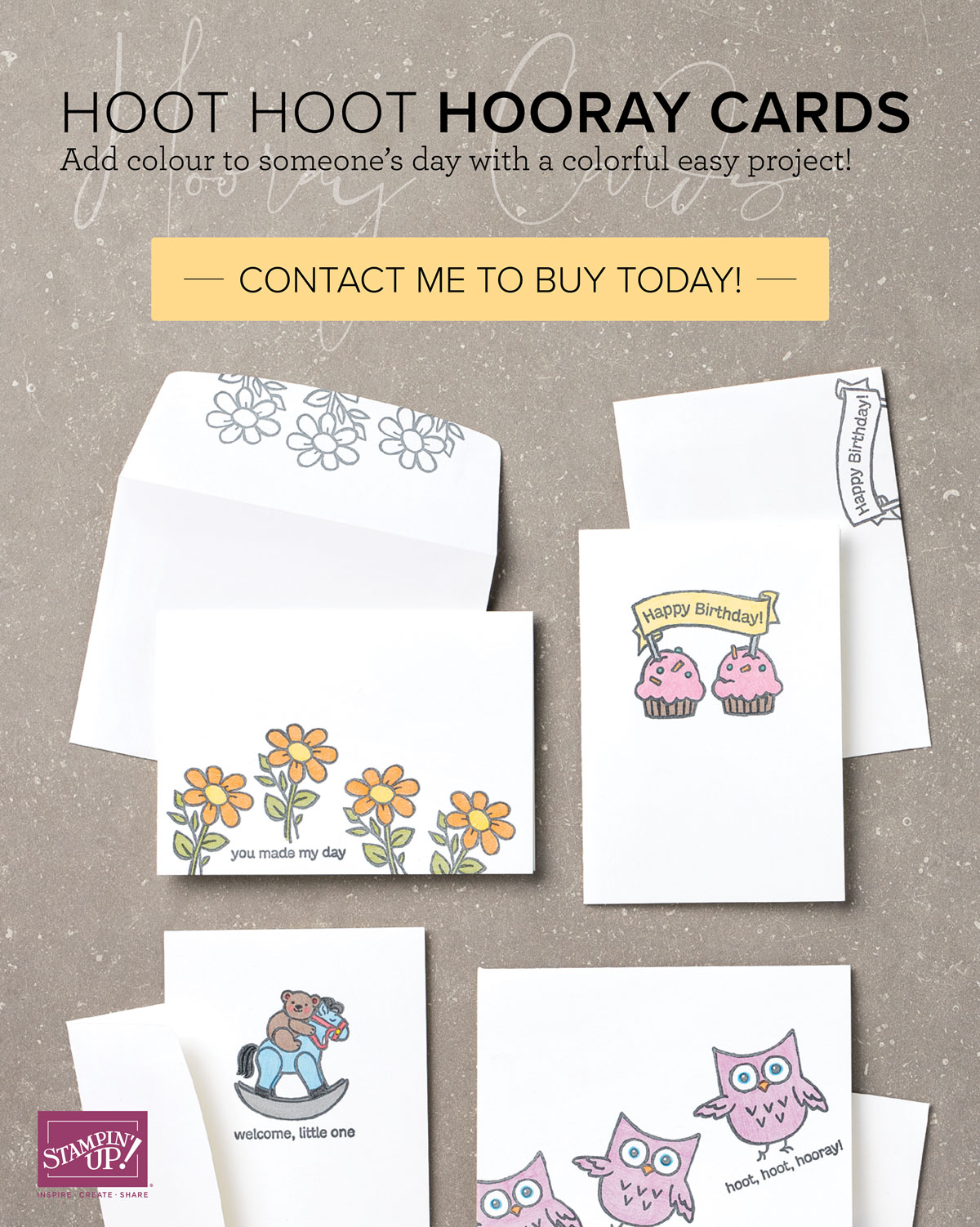 Paper Daisy Crafting: Hoot Hoot Hooray - simple stamping for beginners