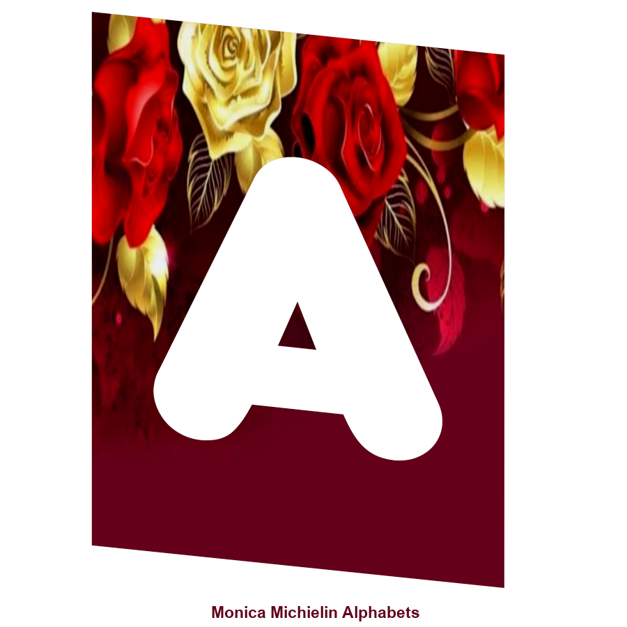 Monica Michielin Alphabets: GOLD RED FLOWER ALPHABET LETTER PNG, NUMBER ...