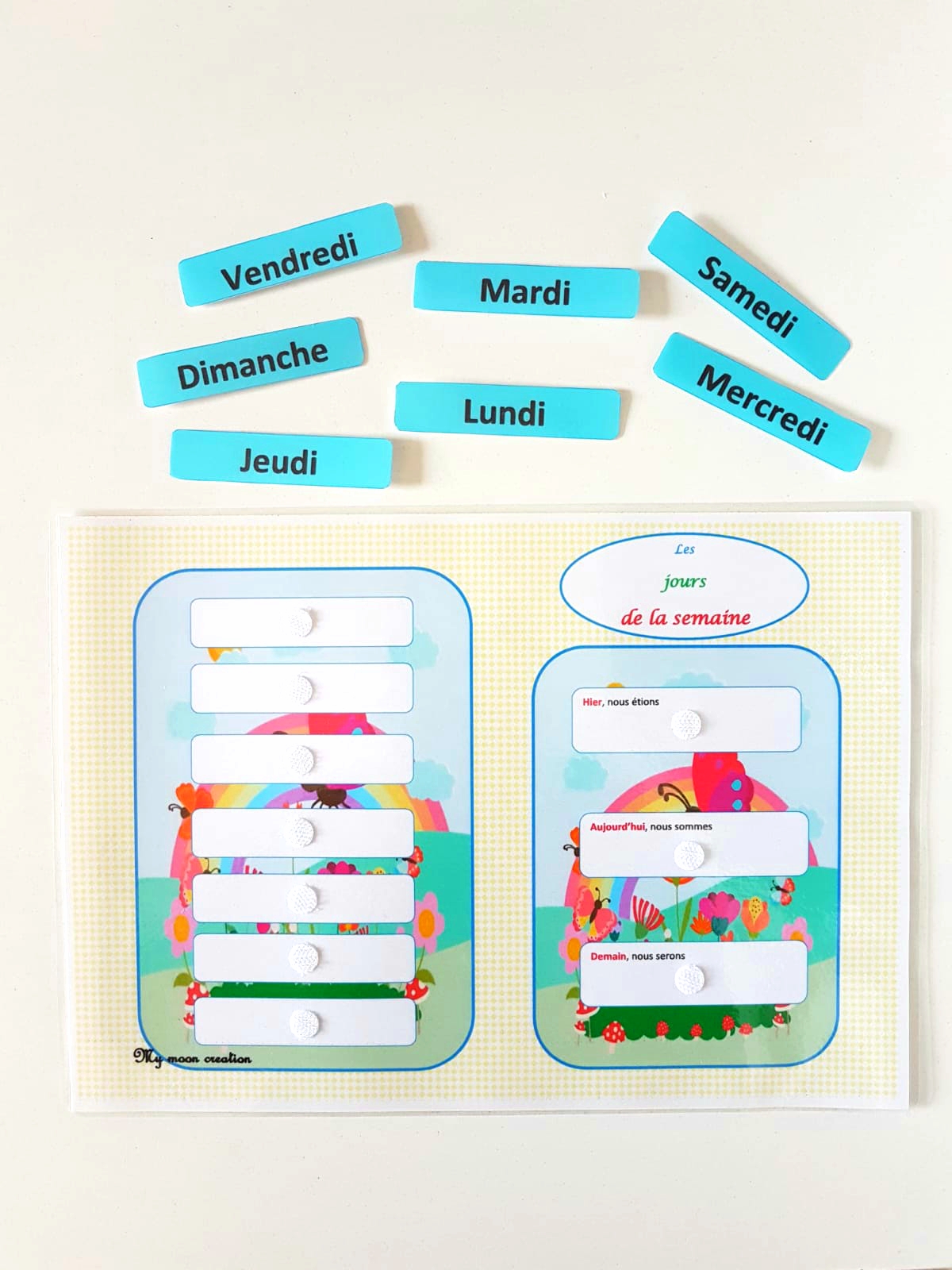 mon monde d'apprentissage: apprendre les jours de la semaine