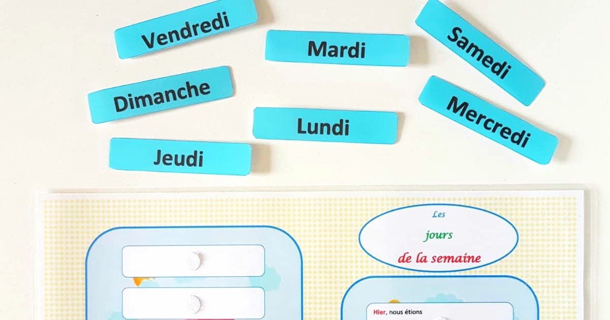 mon monde d'apprentissage: apprendre les jours de la semaine